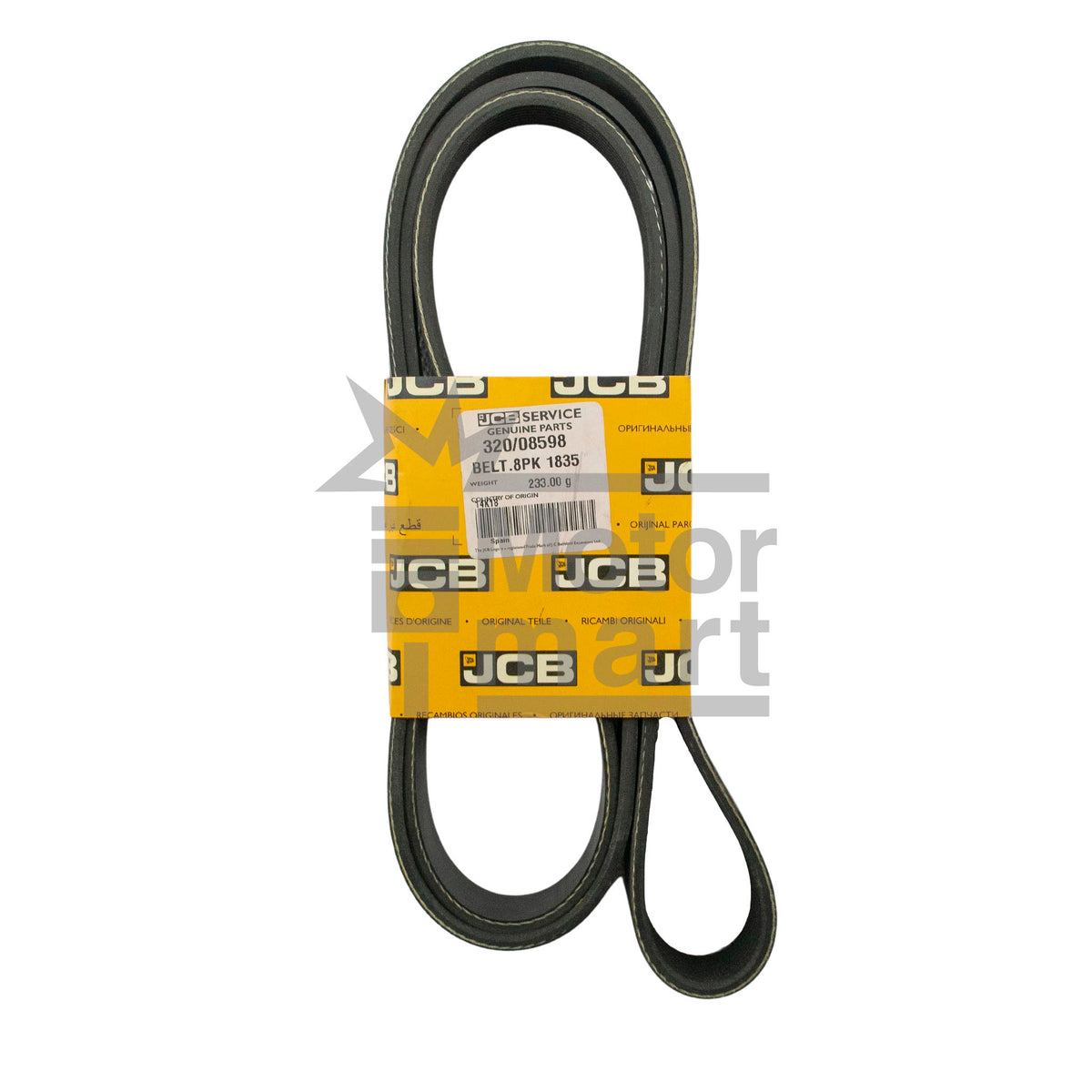 Banda para alternador 8Pk 1835 AR3 marca JCB - jcb320/08598 — Motor Mart